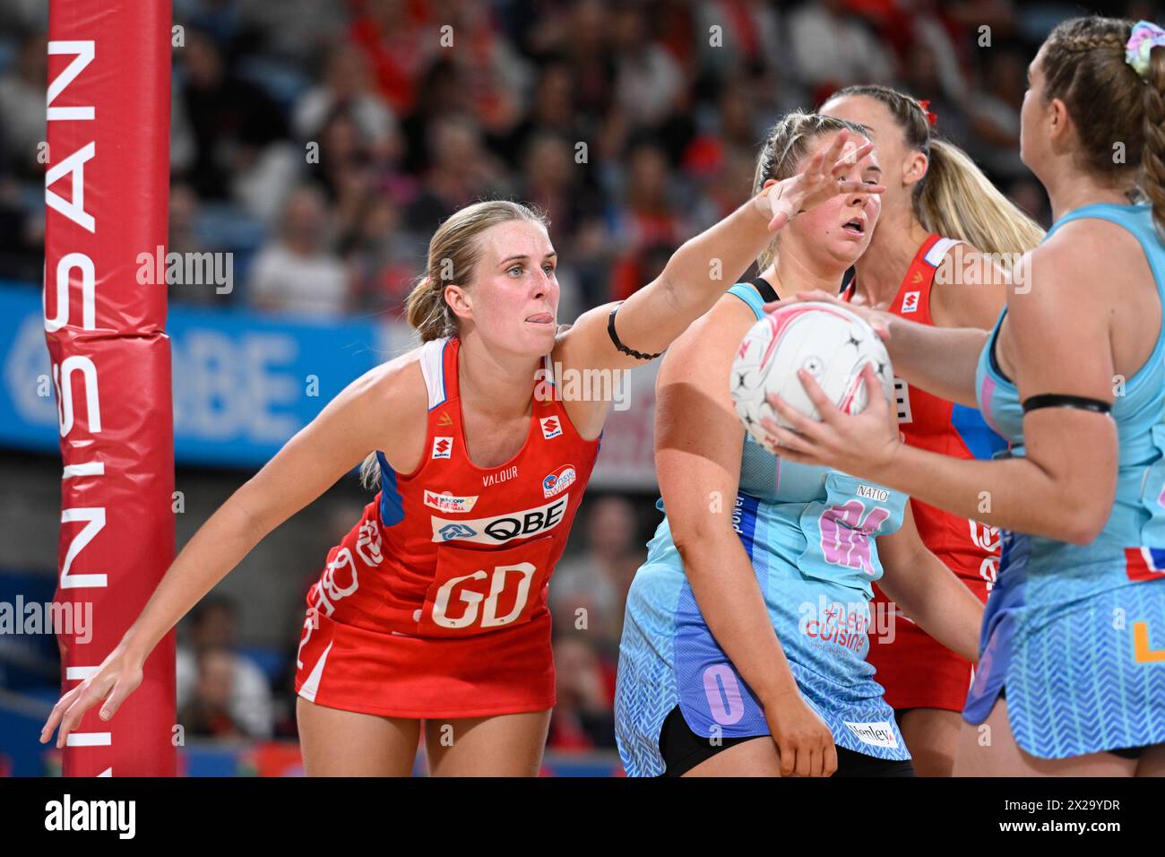 21st April 2024; Ken Rosewall Arena, Sydney, NSW, Australia: Suncorp Super Netball , New South ...