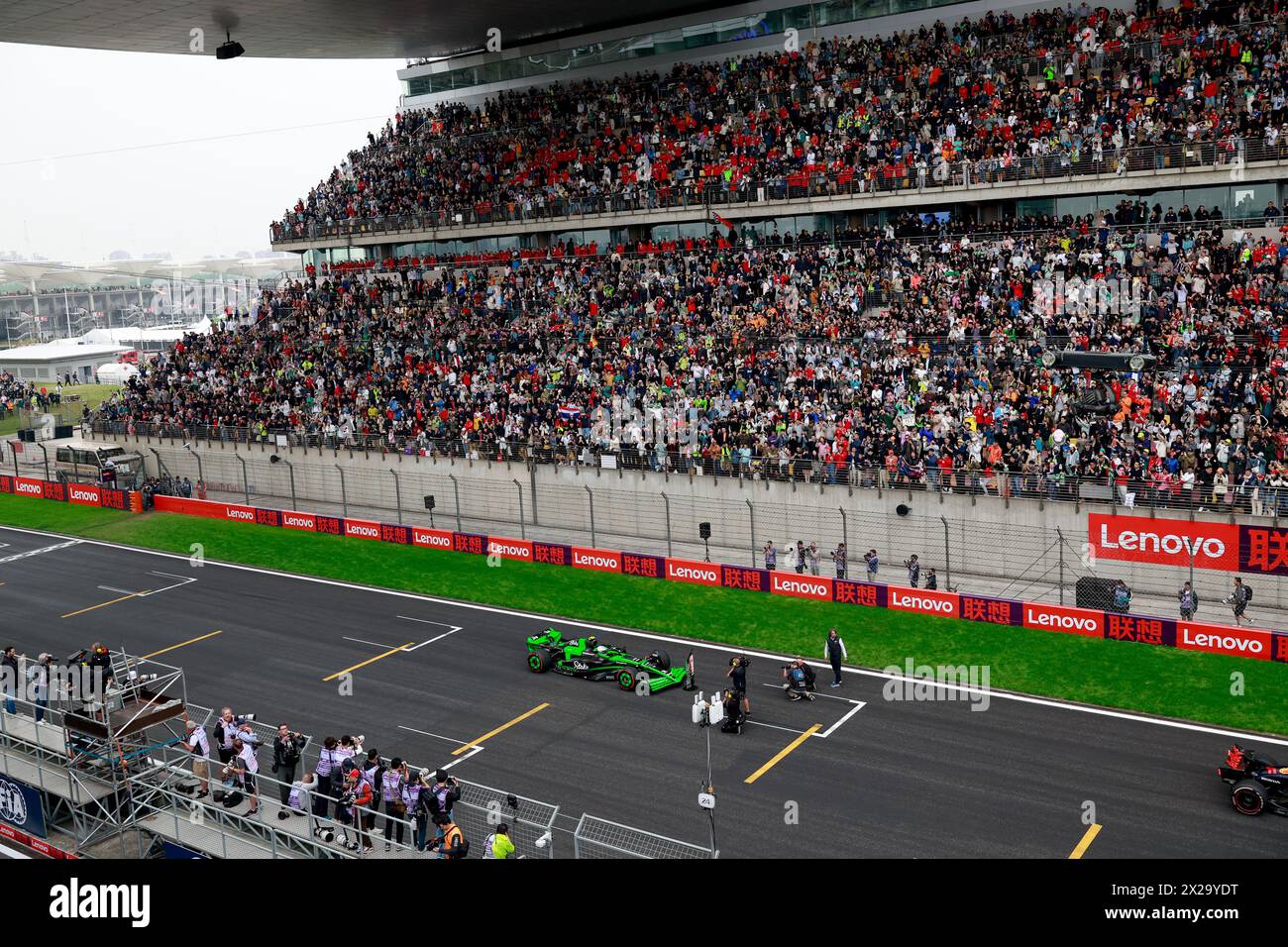 Shanghai, China. 21st Apr, 2024. ZHOU Guanyu (chi), Stake F1 Team Kick ...