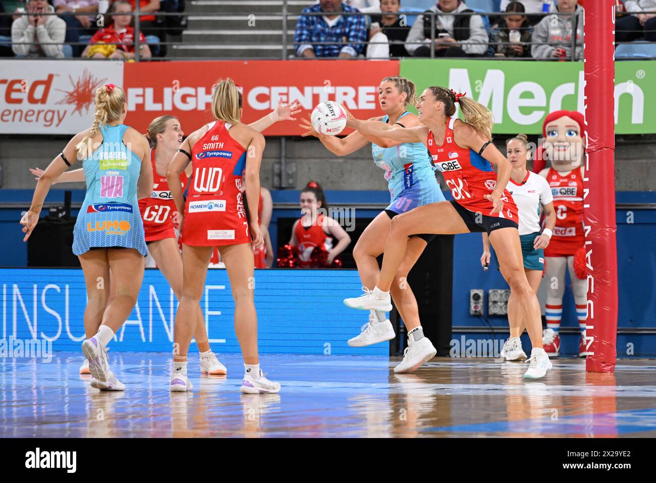 21st April 2024; Ken Rosewall Arena, Sydney, NSW, Australia: Suncorp Super Netball , New South ...