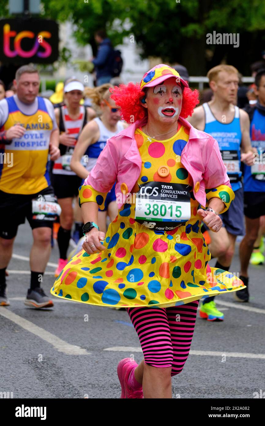London, UK. 21st Apr, 2024. London. Charaters running the London ...