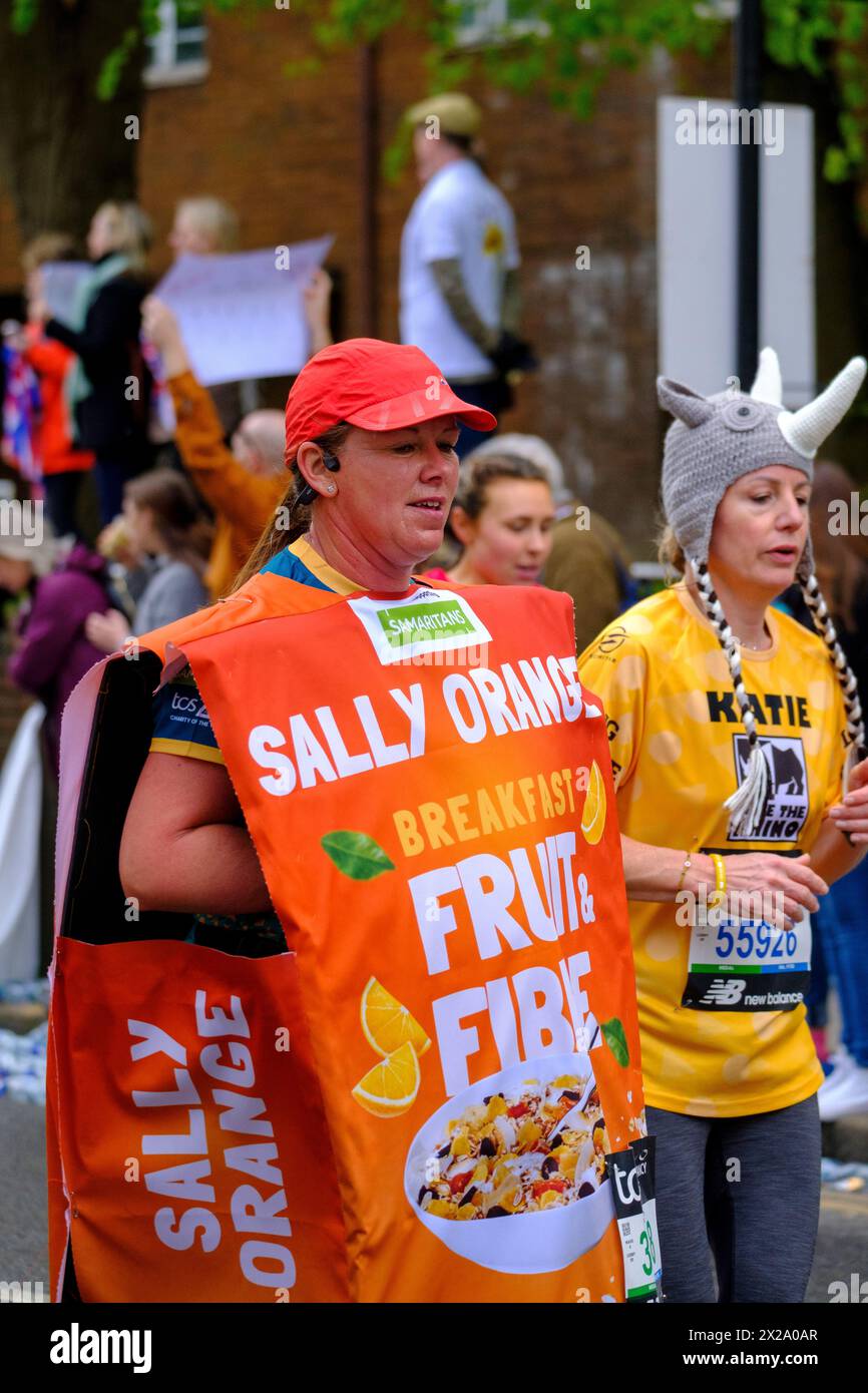 London, UK. 21st Apr, 2024. London. Charaters running the London ...