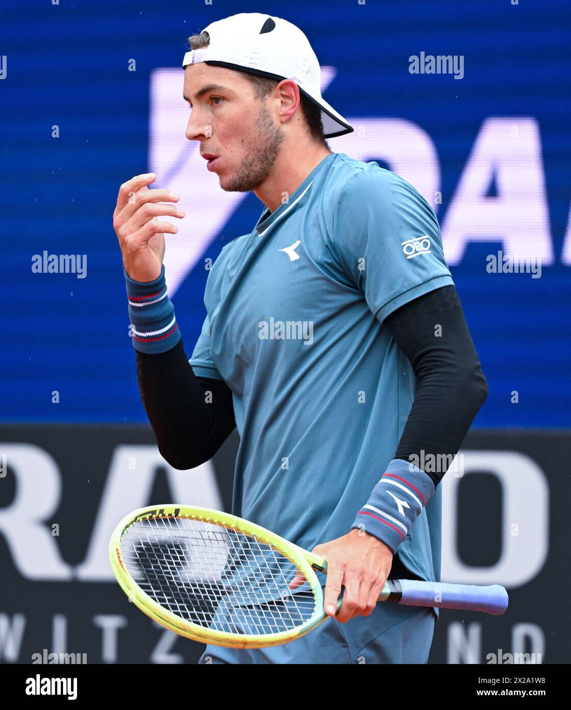 Munich, Germany. 21st Apr, 2024. Tennis: ATP Tour - Munich, Singles, Men, Final. Fritz (USA ...