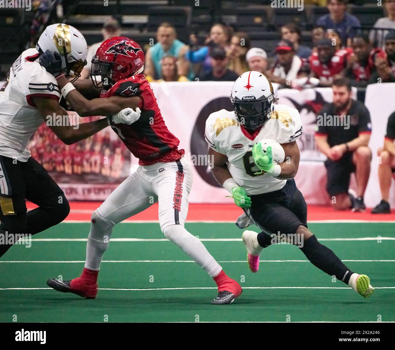 Knight Hawks RB Antonio Wimbush (#6) turns upfield. Photo Credit: Tim ...