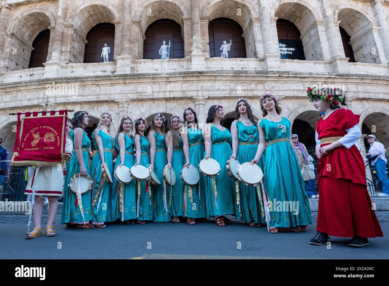 Rome, Rm, Italy. 21st Apr, 2024. On its 2777th anniversary, Roman ...