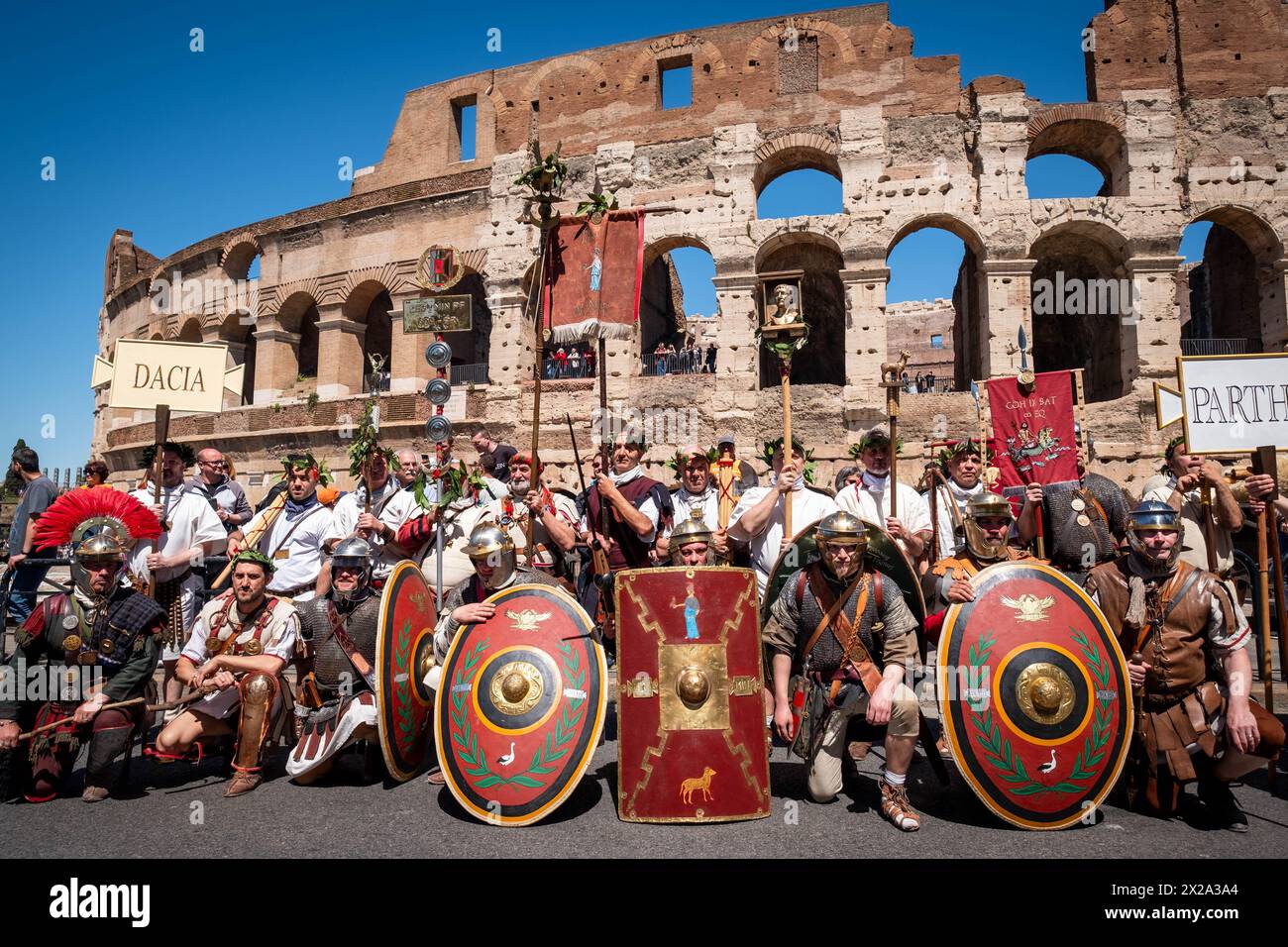 Rome, Rm, Italy. 21st Apr, 2024. On its 2777th anniversary, Roman ...