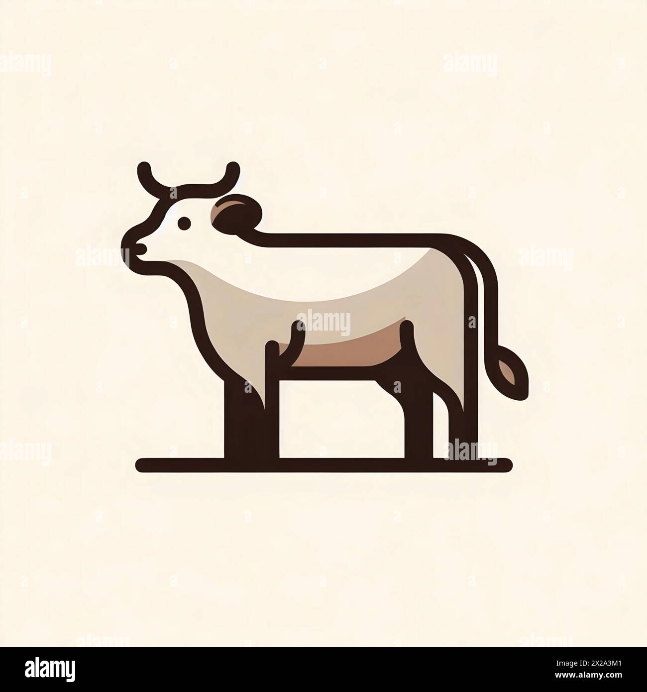 Portrait of cow Stock Vector Images - Alamy