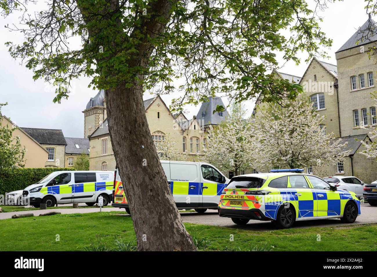 Police at the scene at Fairfield Hall on Fairfield Park after police ...