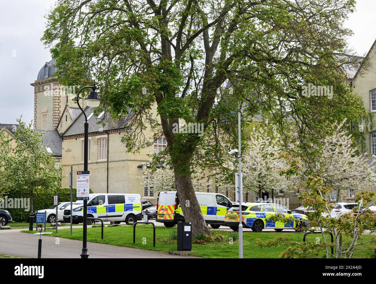 Police at the scene at Fairfield Hall on Fairfield Park after police ...