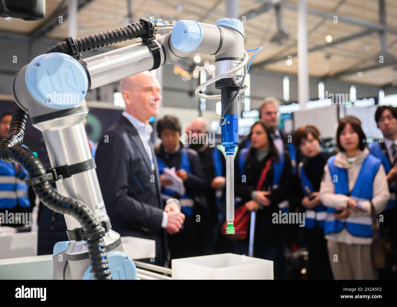 Hanover, Germany. 21st Apr, 2024. A robot from Schaeffler, which has ...