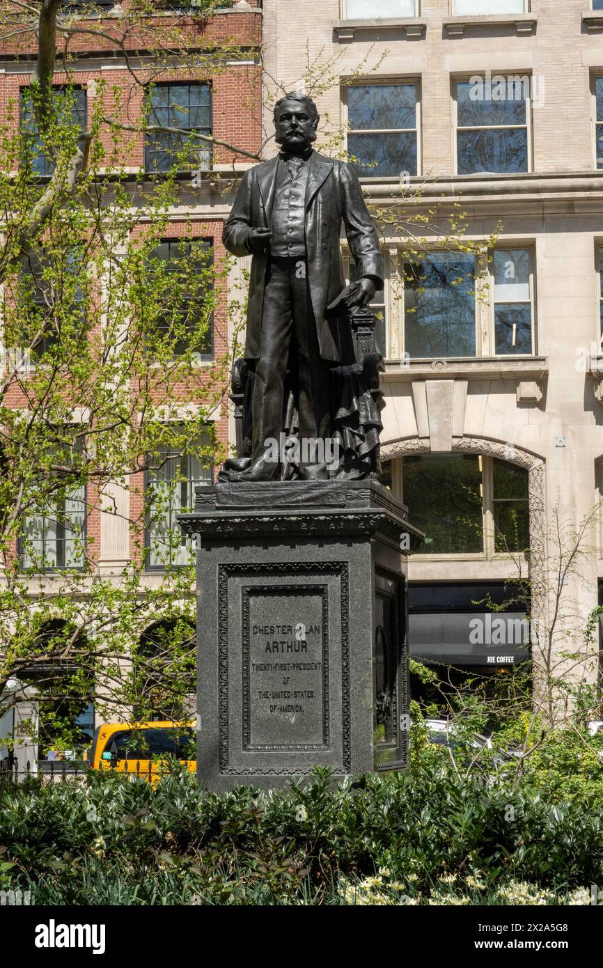 Chester A. Arthur Statue, Madison Square Park, New York City, 2024, USA ...