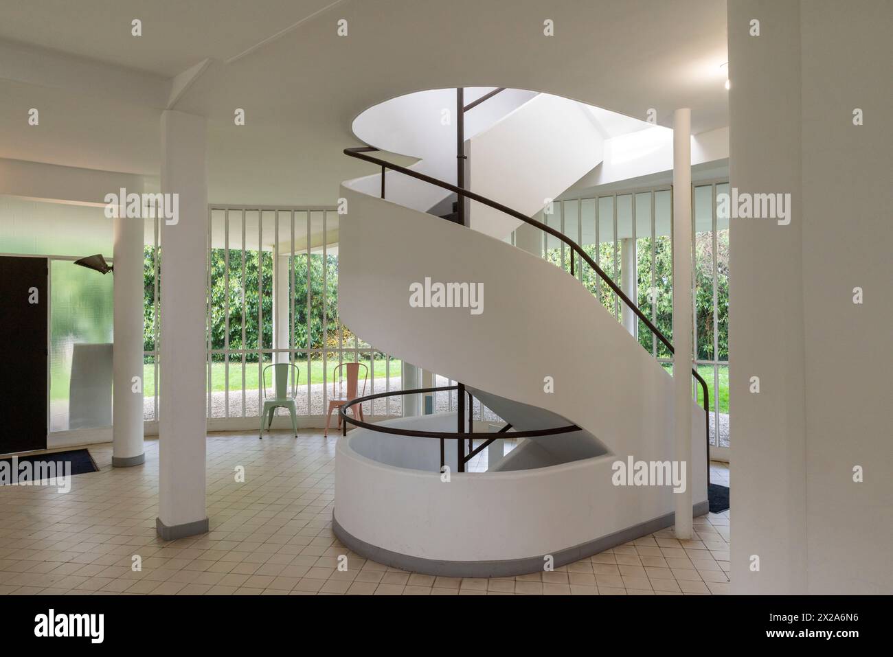 Poissy bei Paris, Villa Savoye, 1929-1931 von Le Corbusier und Pierre ...