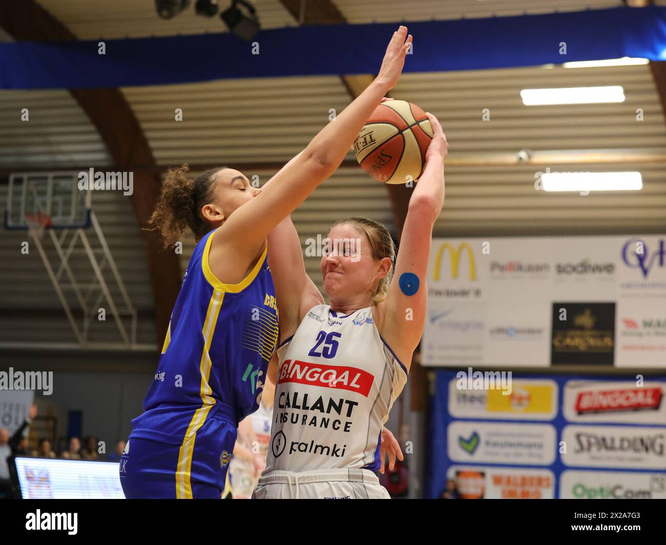 Mechelen, Belgium. 21st Apr, 2024. Cate Reese (25) of Kangoeroes ...