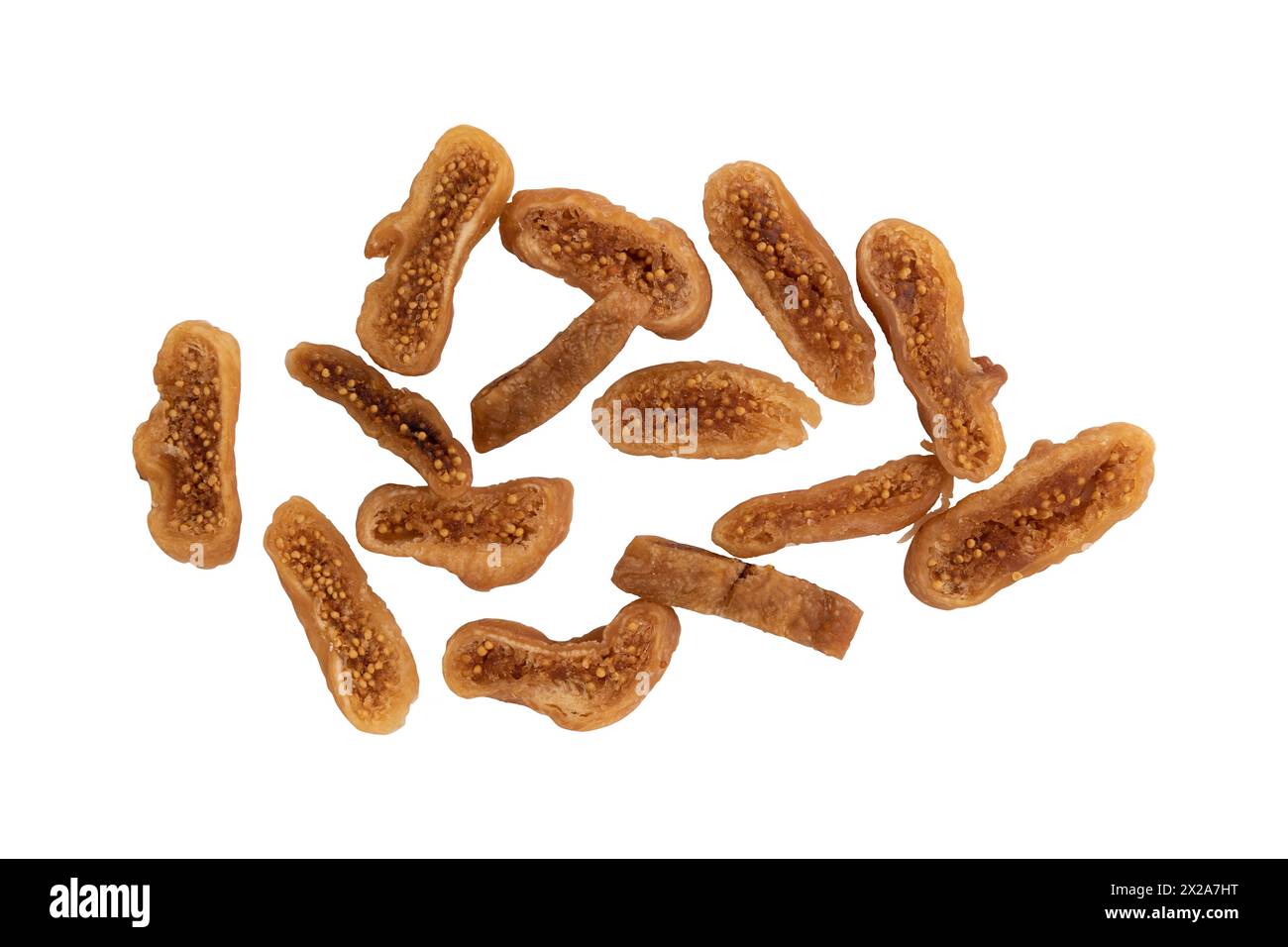 heap of dried figs fruit isolated on white background with clipping ...