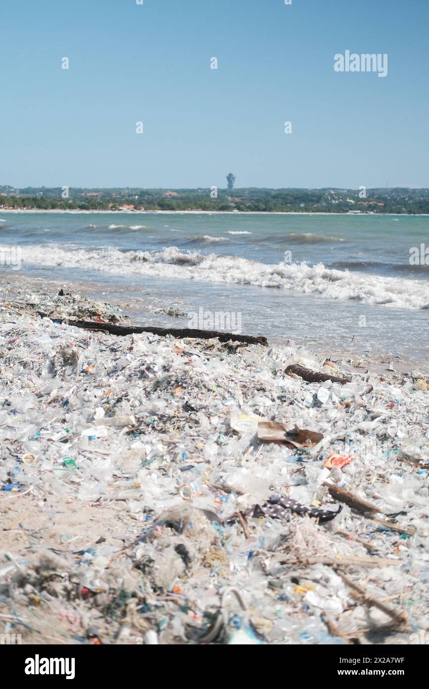 Global environmental disaster, mountains of garbage on the beach from ...