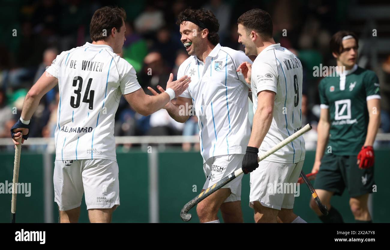 Waterloo, Belgium. 21st Apr, 2024. Braxgata's Daragh Walsh celebrates ...