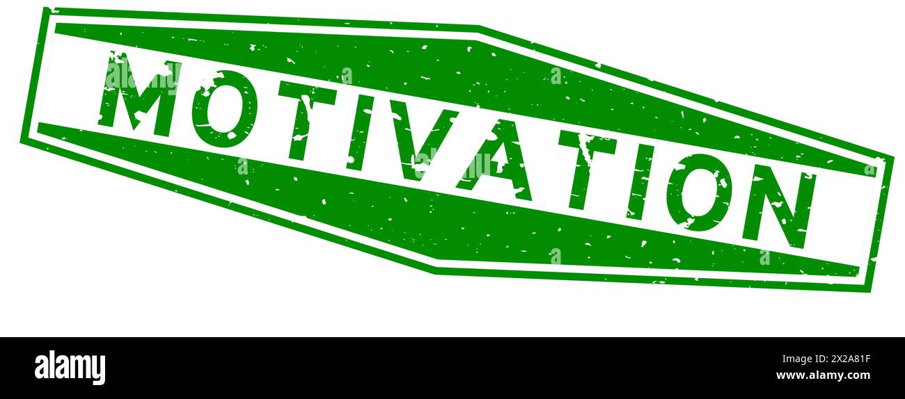 Grunge green motivation word hexagon rubber seal stamp on white background Stock Vector Image ...