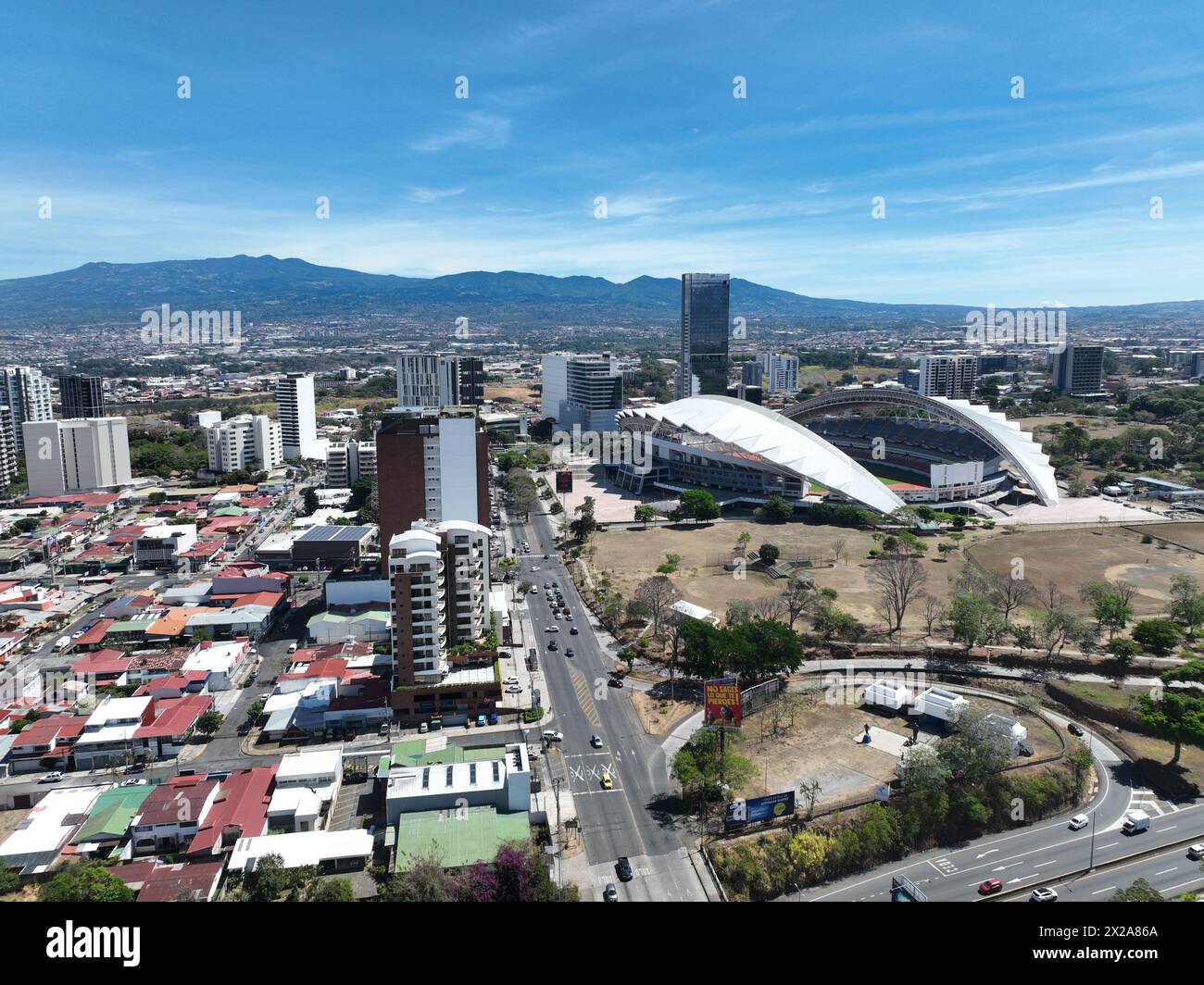 La Sabana Park and Costa Rica National Stadium Stock Photo - Alamy