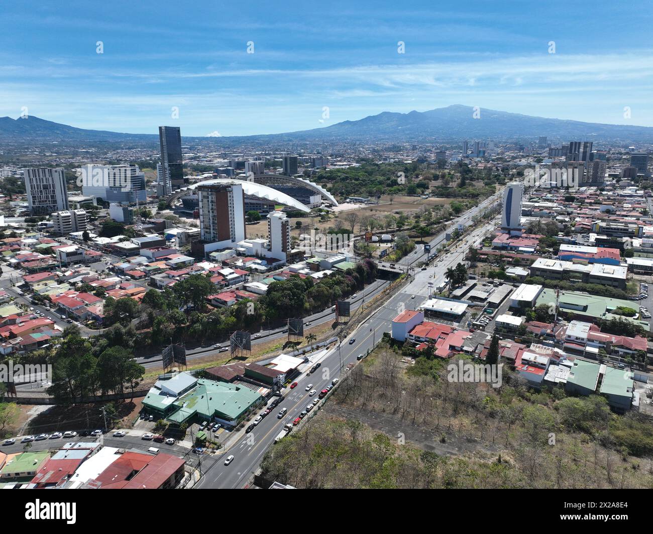 La Sabana Park and Costa Rica National Stadium Stock Photo - Alamy