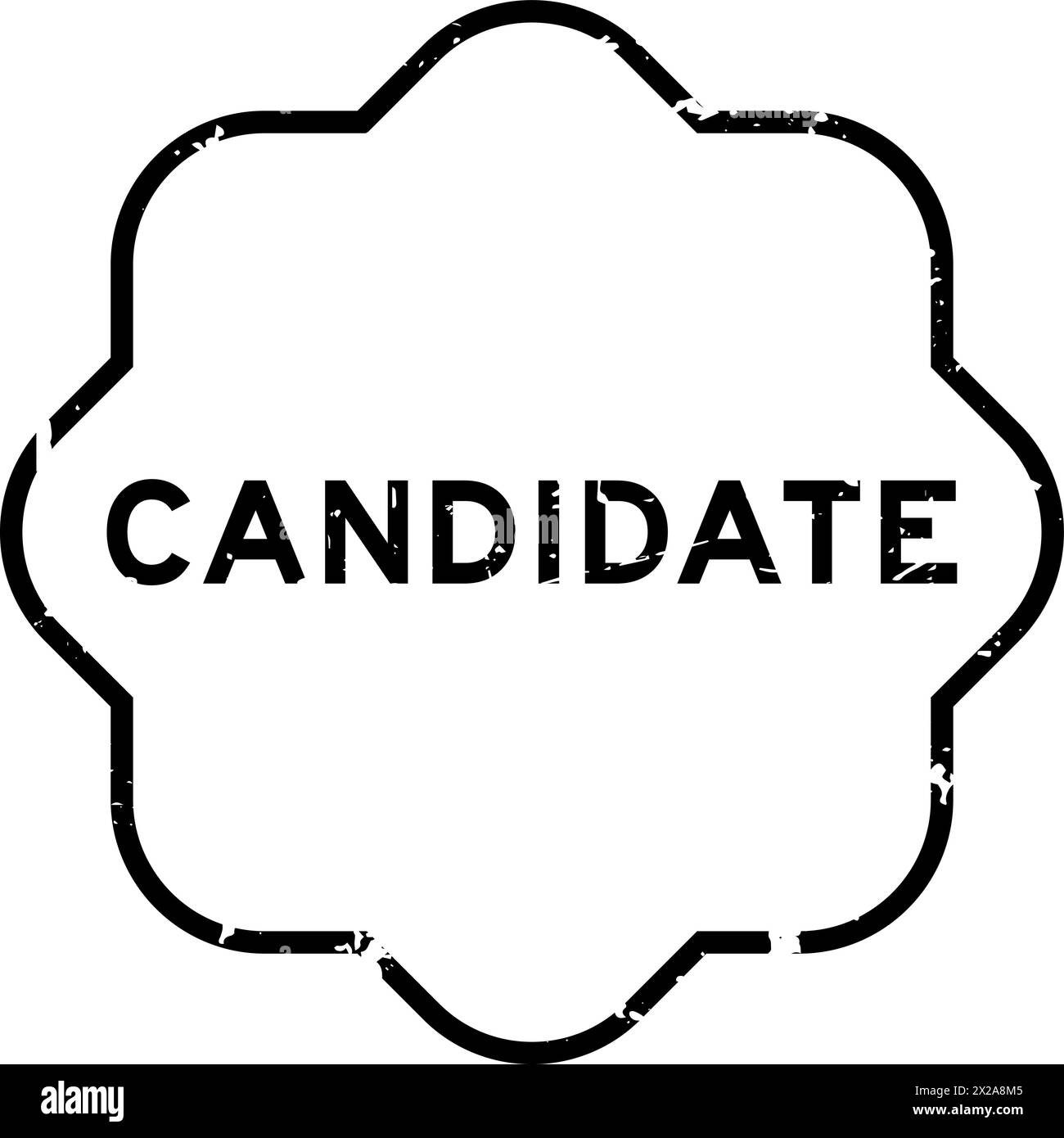 Grunge black candidate word rubber seal stamp on white background Stock ...