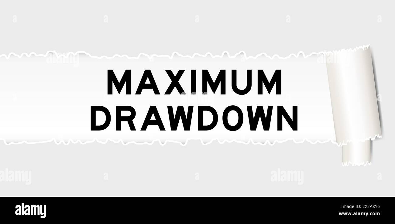 Ripped gray paper background that have word maximum drawdown under torn part Stock Vector Image ...