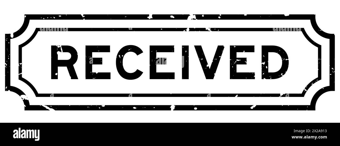 Grunge black received word rubber seal stamp on white background Stock Vector Image & Art - Alamy