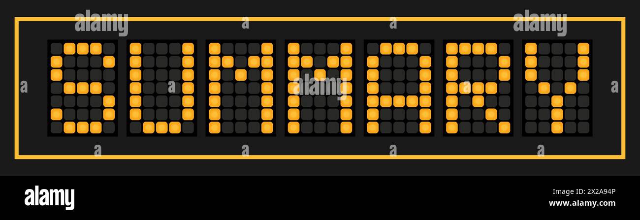 Orange color led banner in word summary on black background Stock ...