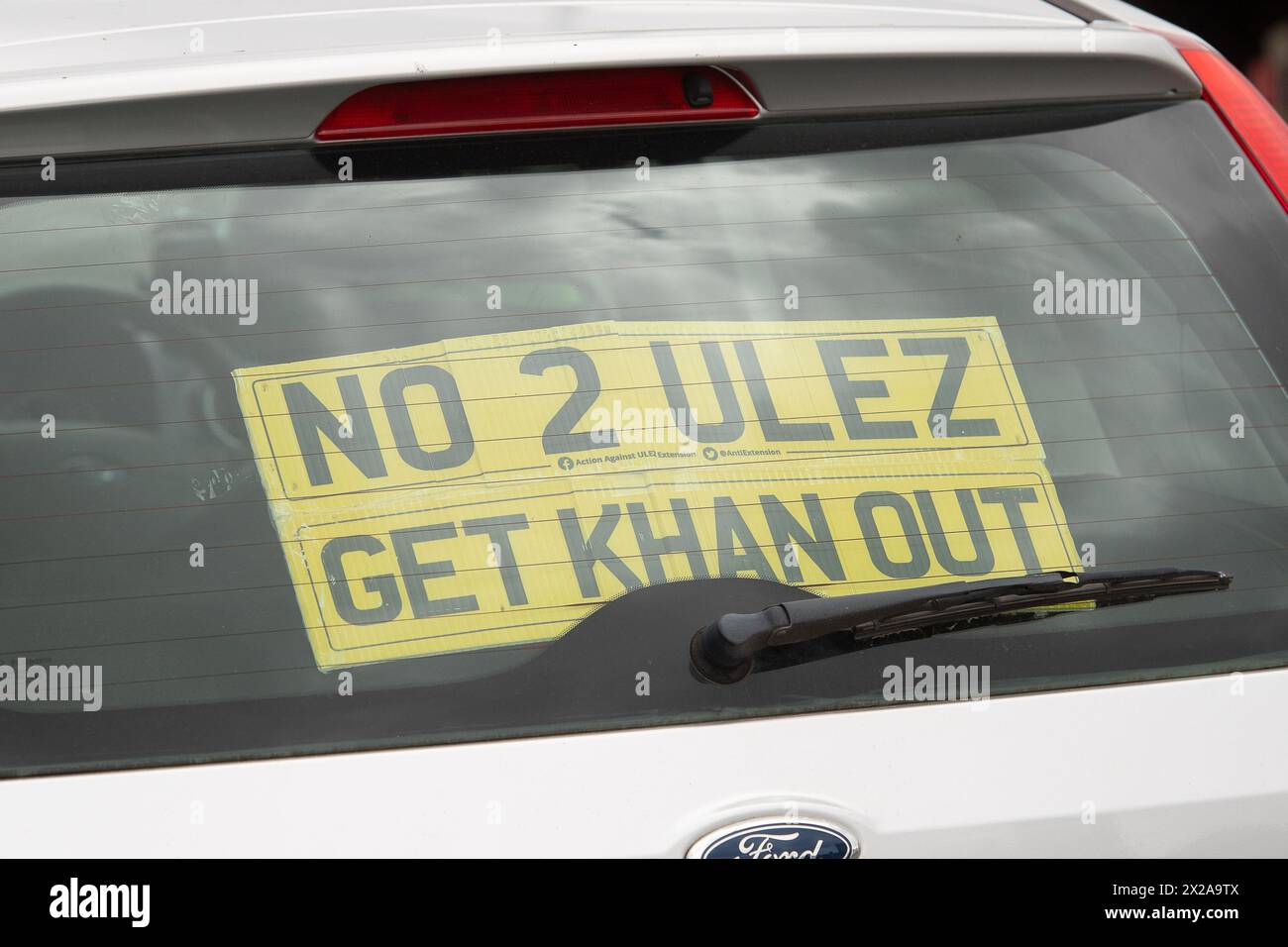 Hillingdon Circus, UK. 21st April, 2024. Anti ULEZ protesters were in ...