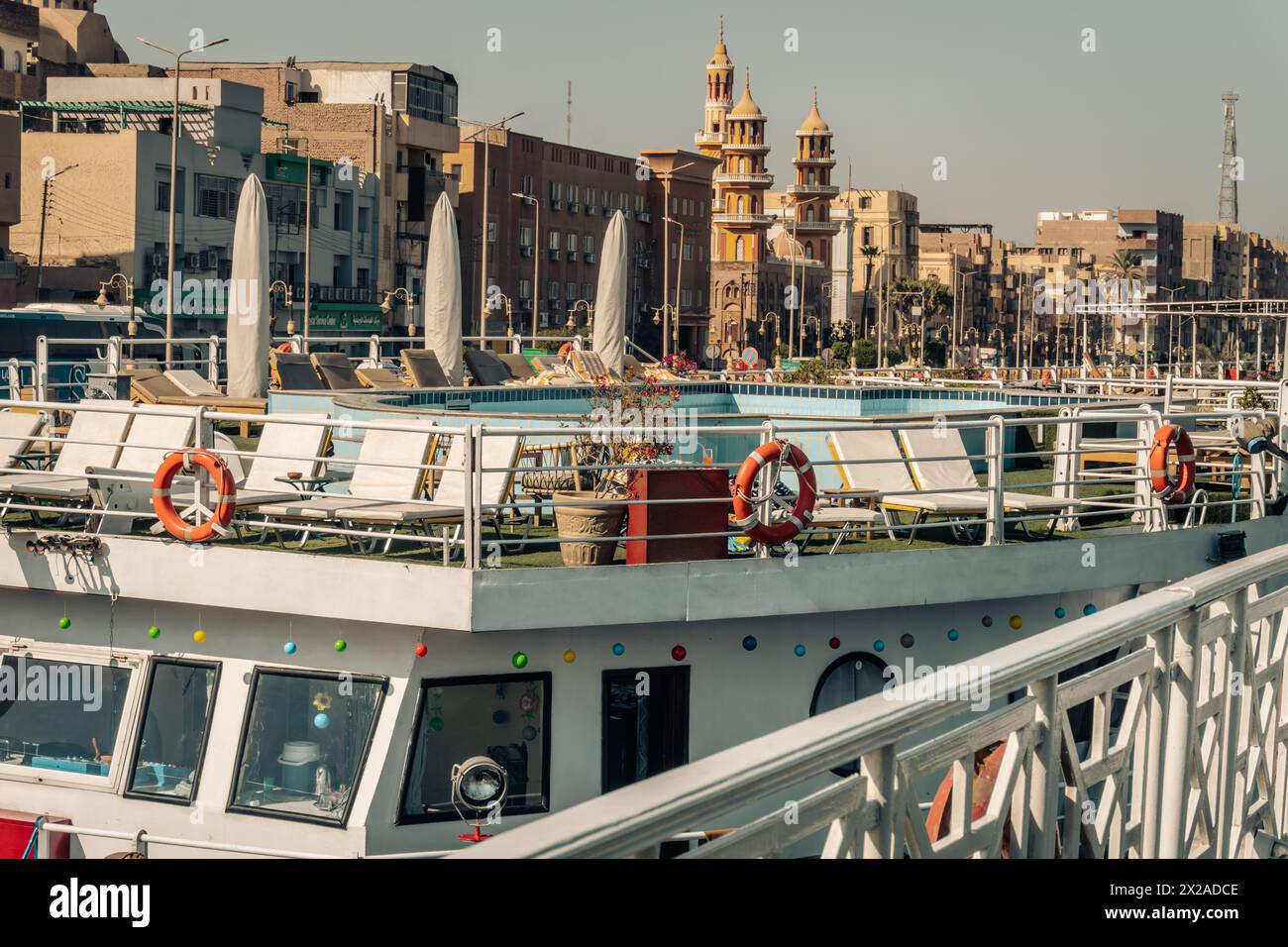 Aswan Governorate, Egypt January 2024: Nile cruise ships in front of ...