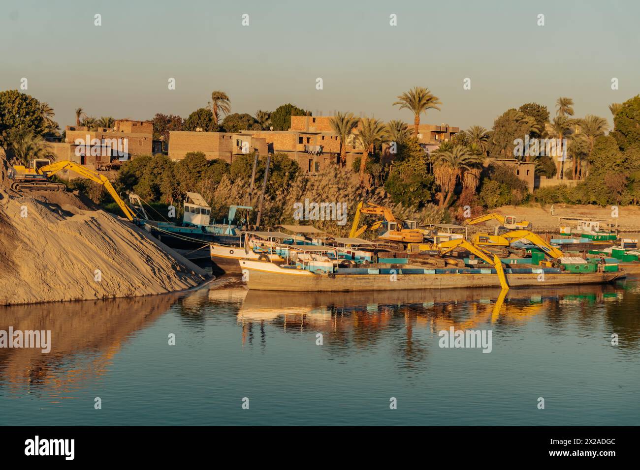 cultural landscape of the Nile riverbank the Nile the lifeline of Egypt ...