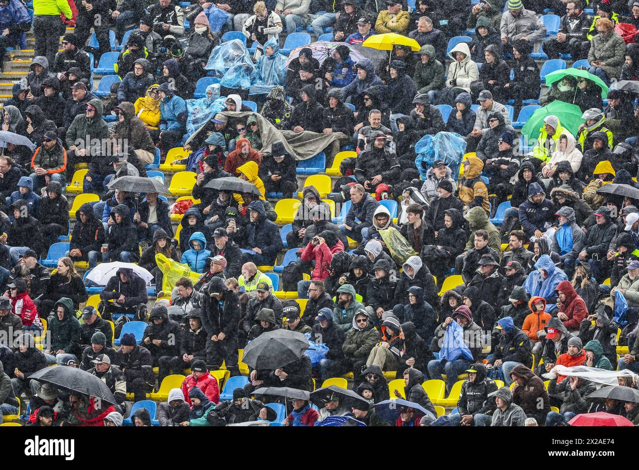 ASSEN - Atmosphere of the public taking shelter from the rain in the ...