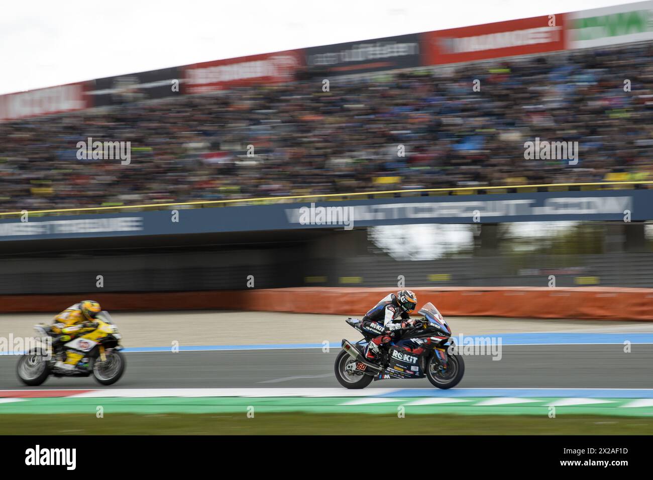 ASSEN - Atmospheric image of Michael van der Mark (NED) on his BMW (r ...