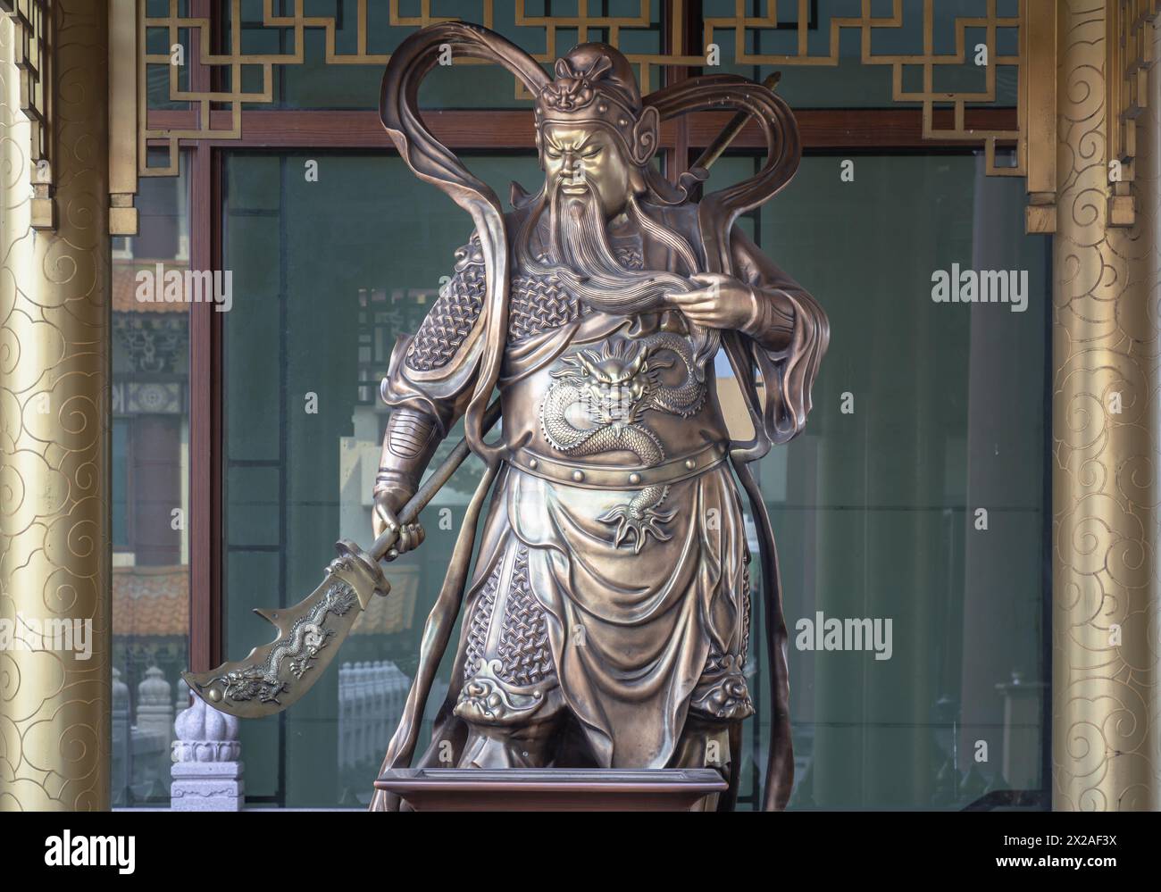 Bangkok, Thailand - Apr 11, 2024 - Statue of Sangharama Bodhisattva ...