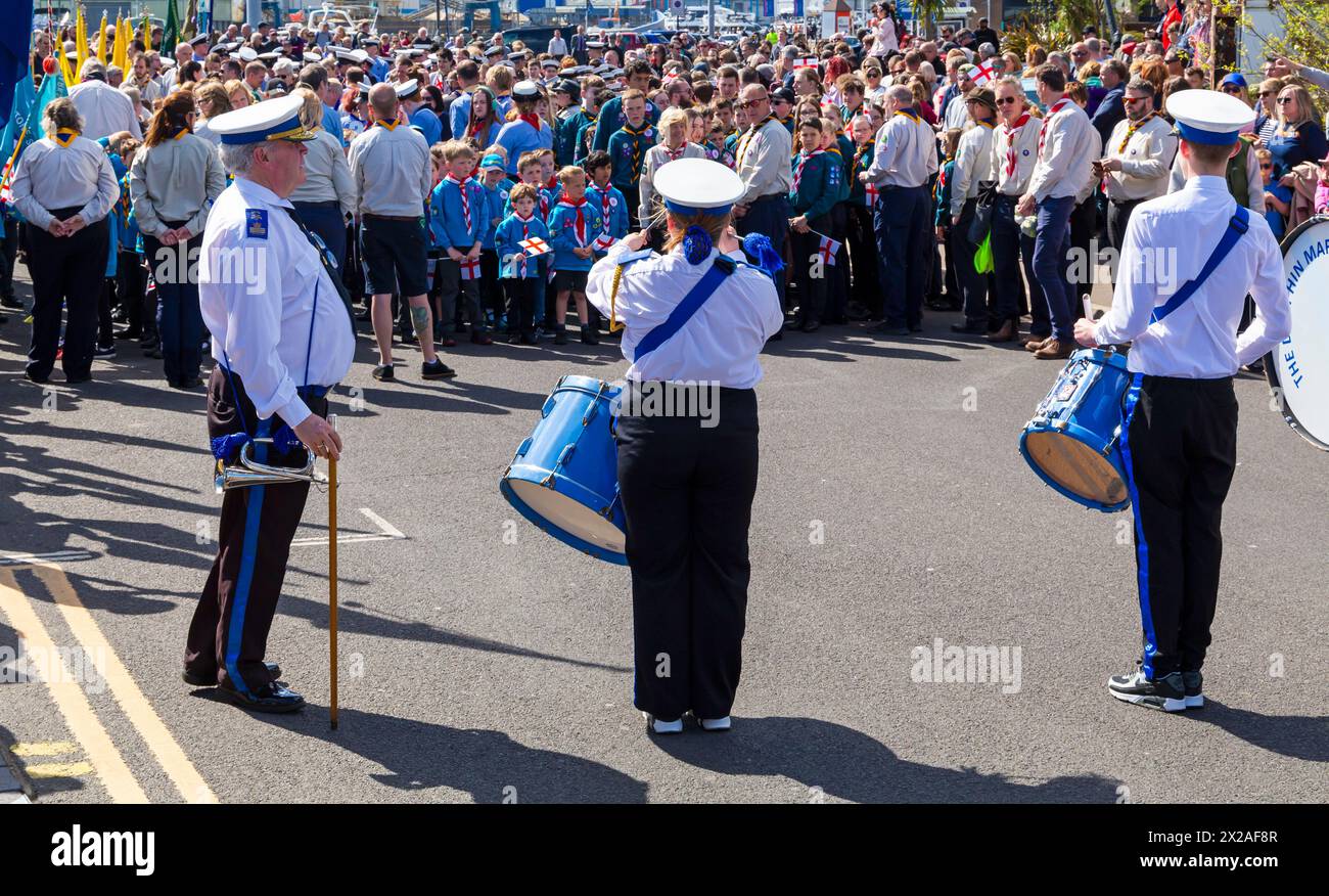 Poole, Dorset, UK. 21st April 2024. Thousands of Scouts celebrate St ...