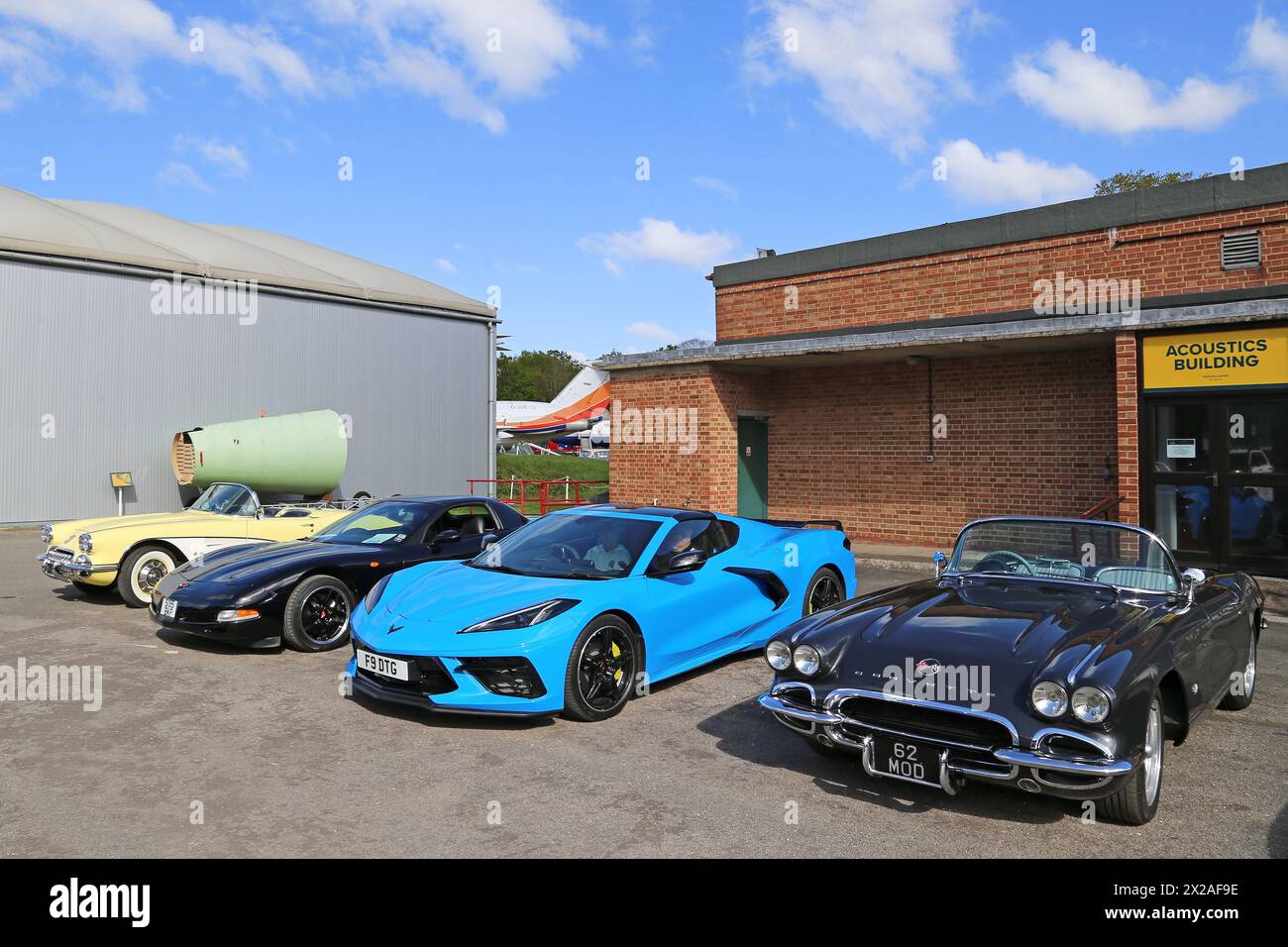 Chevrolet Corvettes (L-R: 1959, 1999, 2021 and 1963), Mustang 60, 20th ...