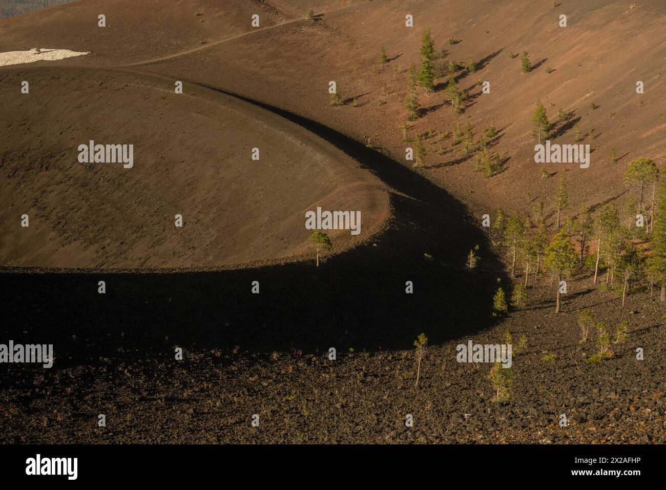 Rounded Edge of Cinder Cone in Lassen Volcanic National Park Stock ...