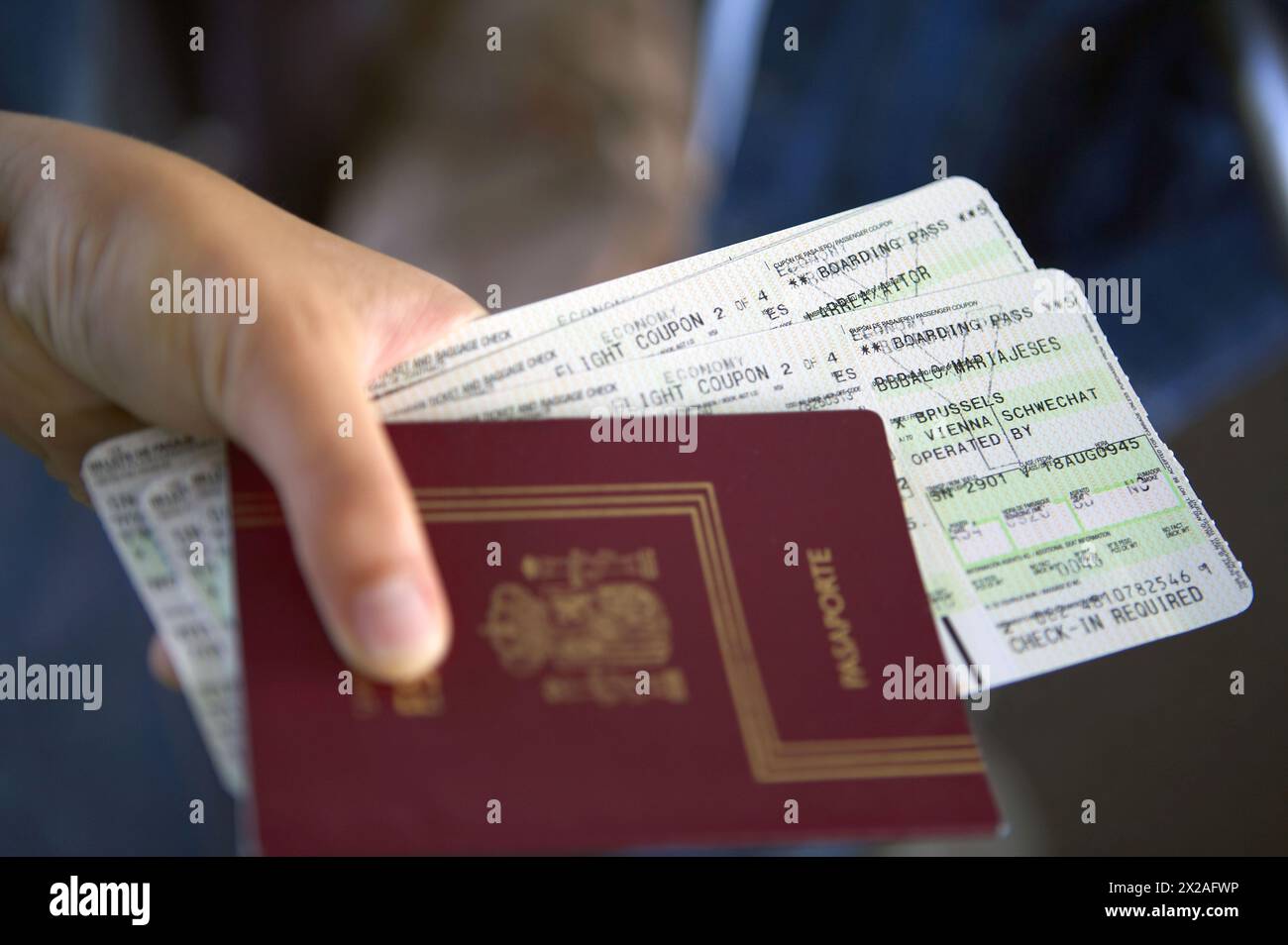Close up boarding passes hi-res stock photography and images - Alamy