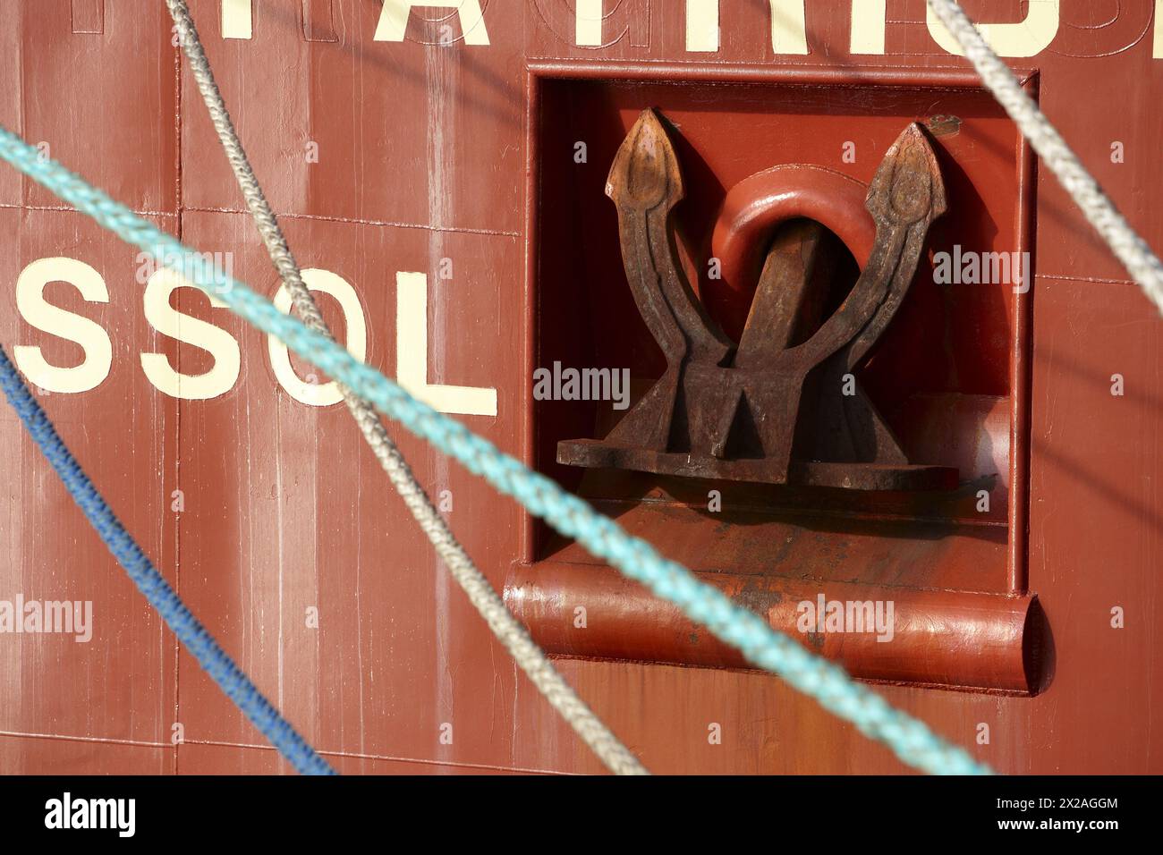 Ship anchor. Port of Bilbao, Biscay, Basque Country, Spain Stock Photo ...