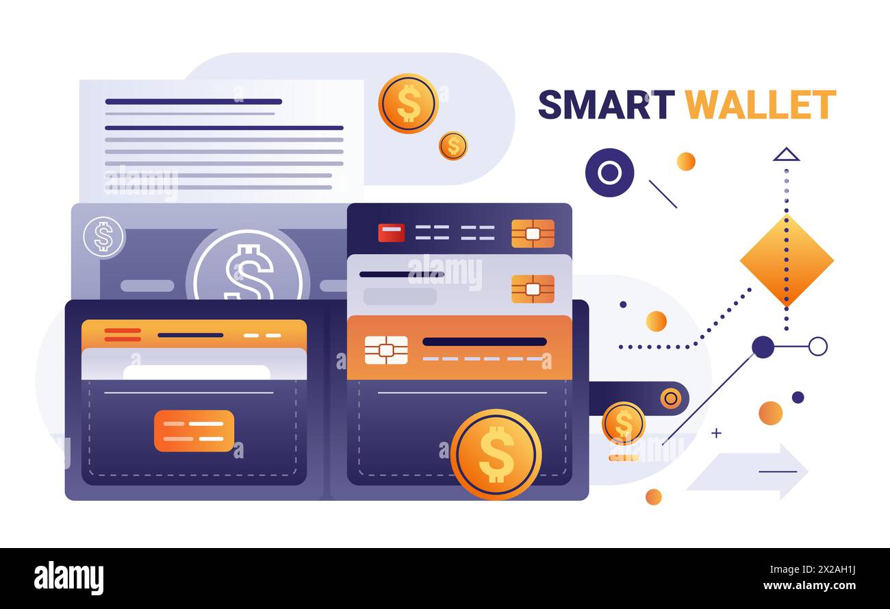 online banking smart wallet payment application fintech business ...