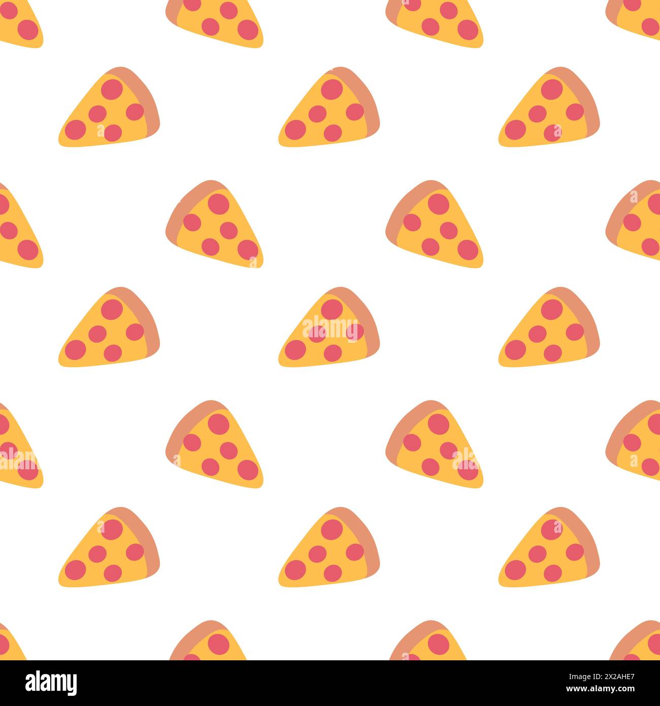 Pizza slice with pepperoni seamless pattern. Italian food background ...