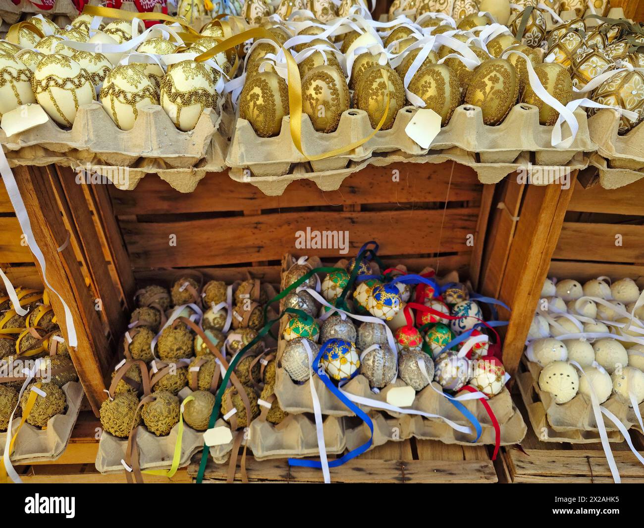 Traditional Easter market with easter eggs in Vienna Stock Photo - Alamy