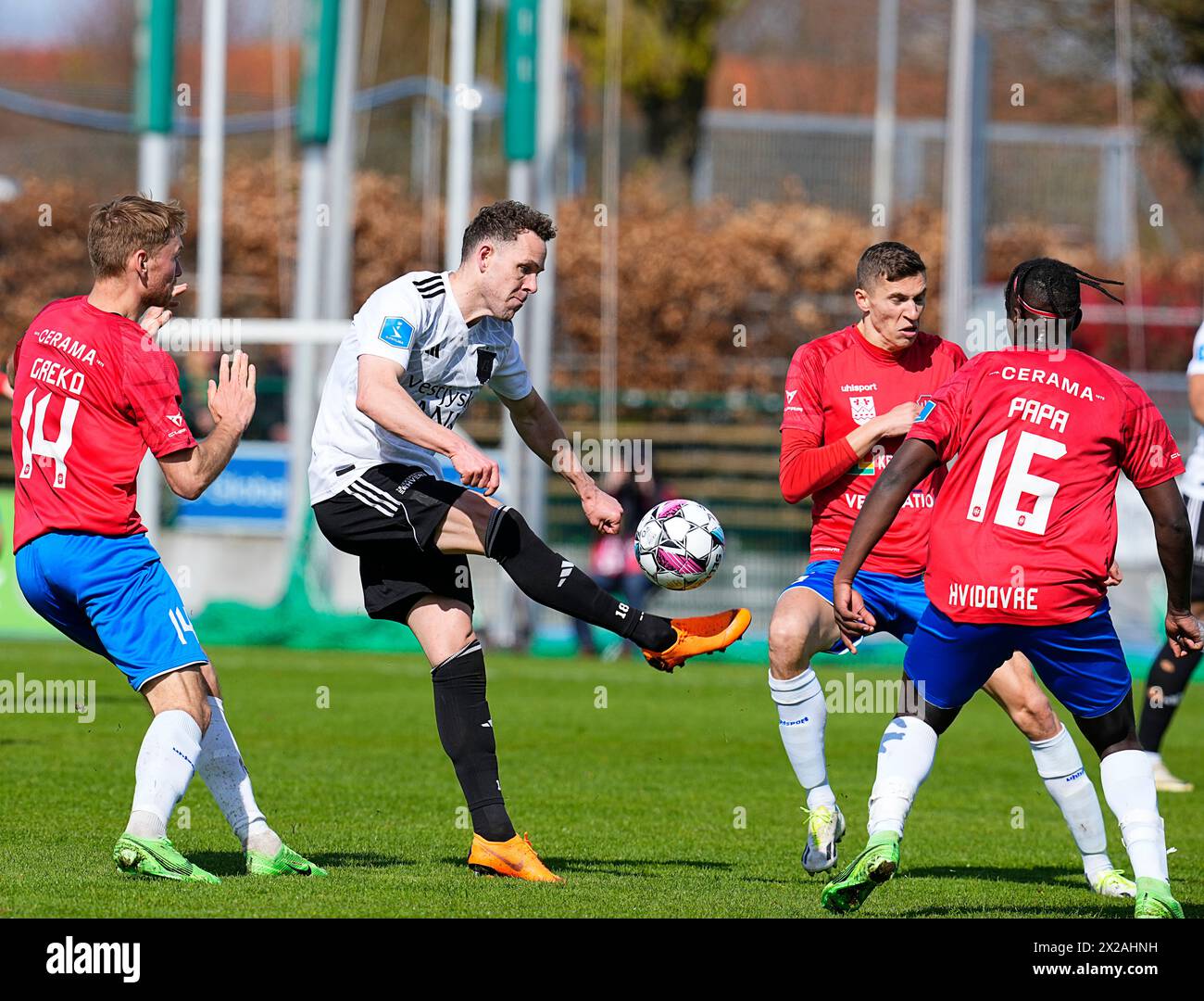 Hvidovre, Denmark. 21st Apr, 2024. Vejle's Anders K. Jacobsen during ...