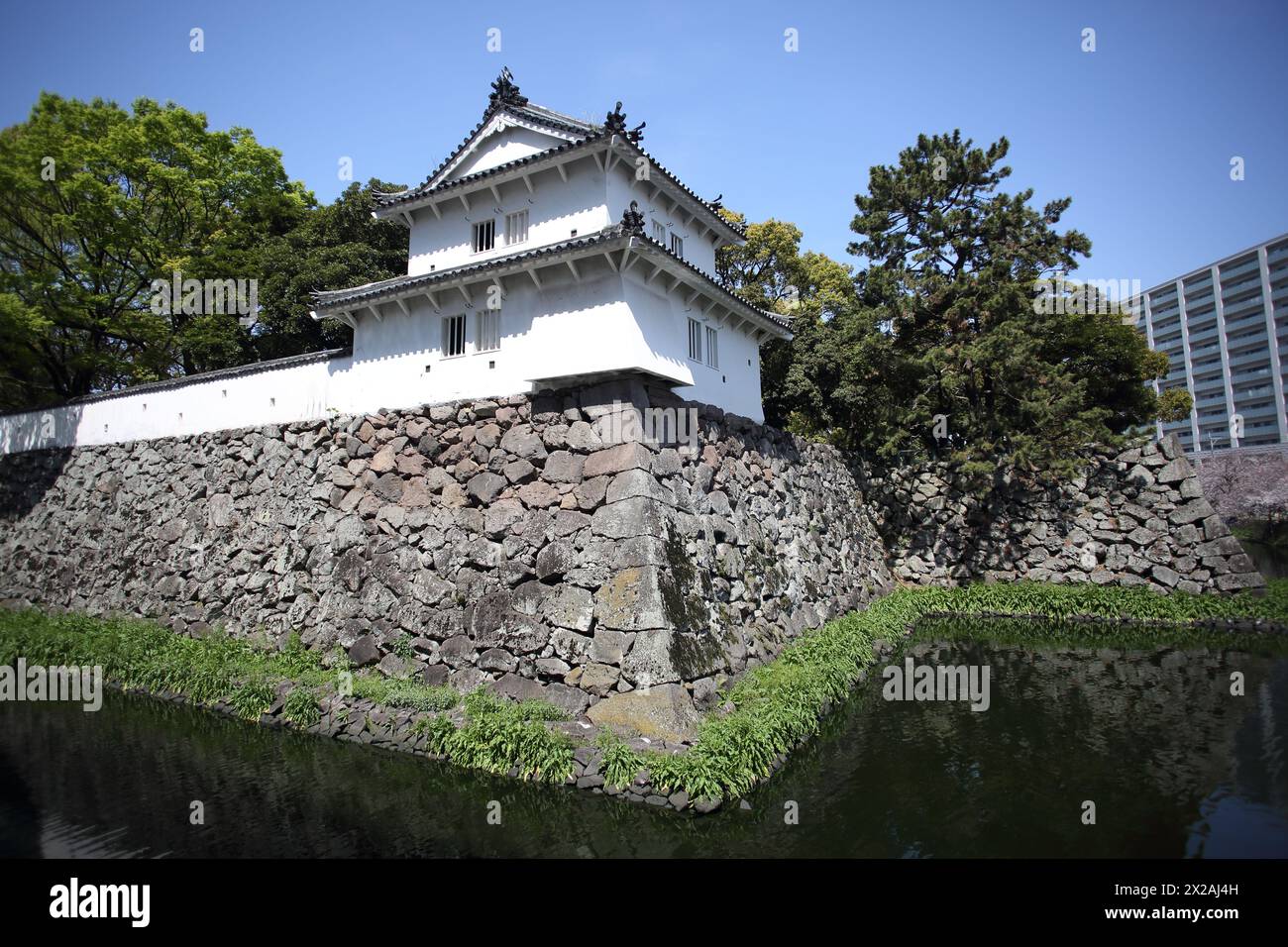 Funai Castle in Oita City, Oita Prefecture, on the island of Kyushu ...