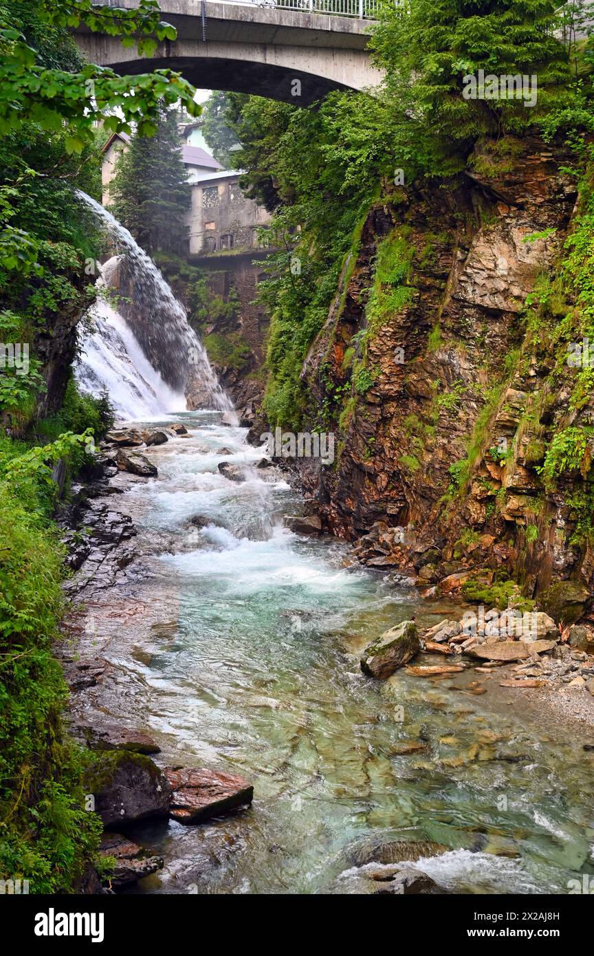Bad Gastein waterfall Gasteiner Ache river Stock Photo - Alamy