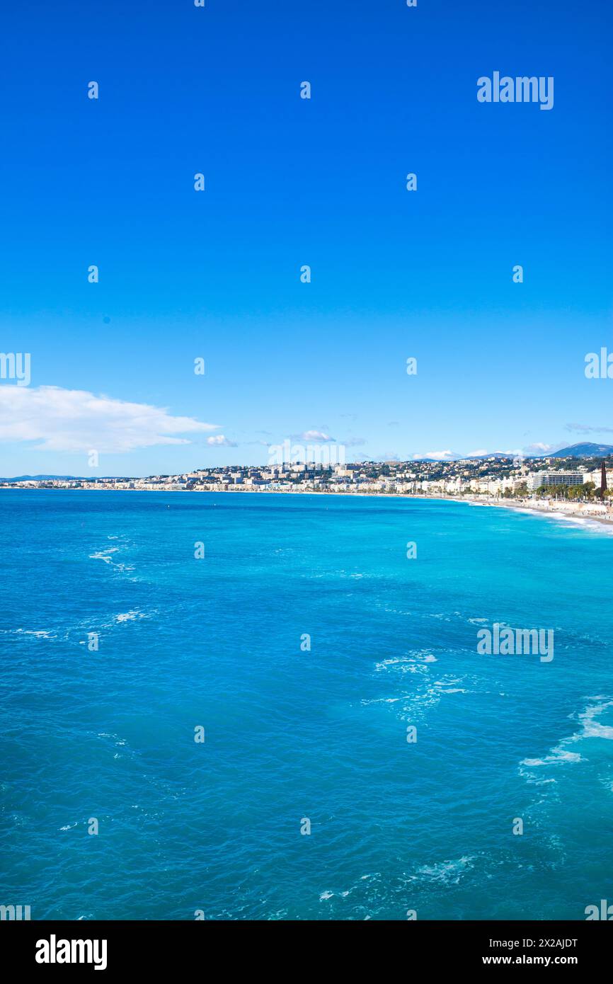 Amazing blue water of Mediterranean sea in French riviera, France ...