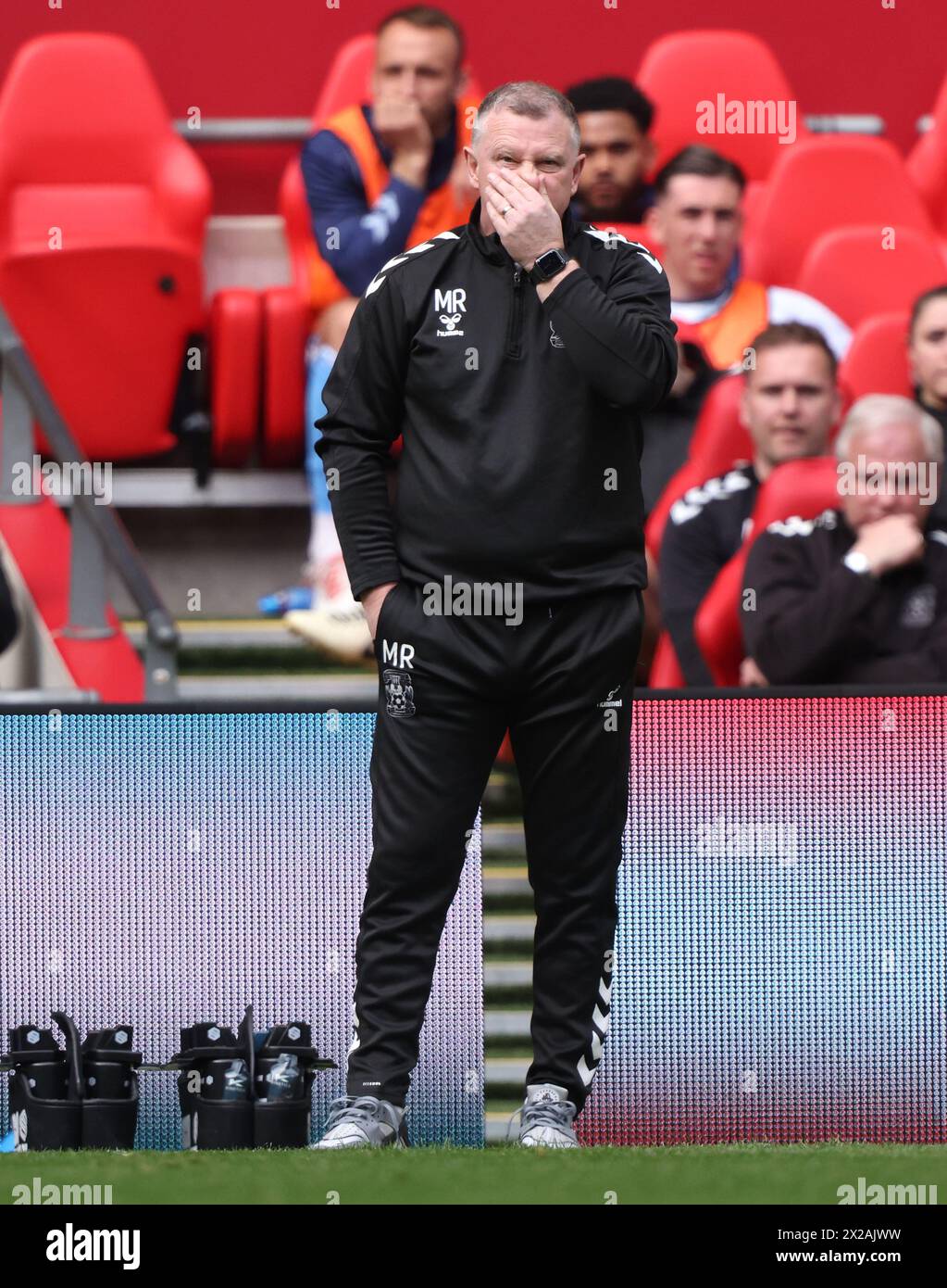 London, UK. 21st Apr, 2024. Mark Robins (Coventry City manager) at the ...