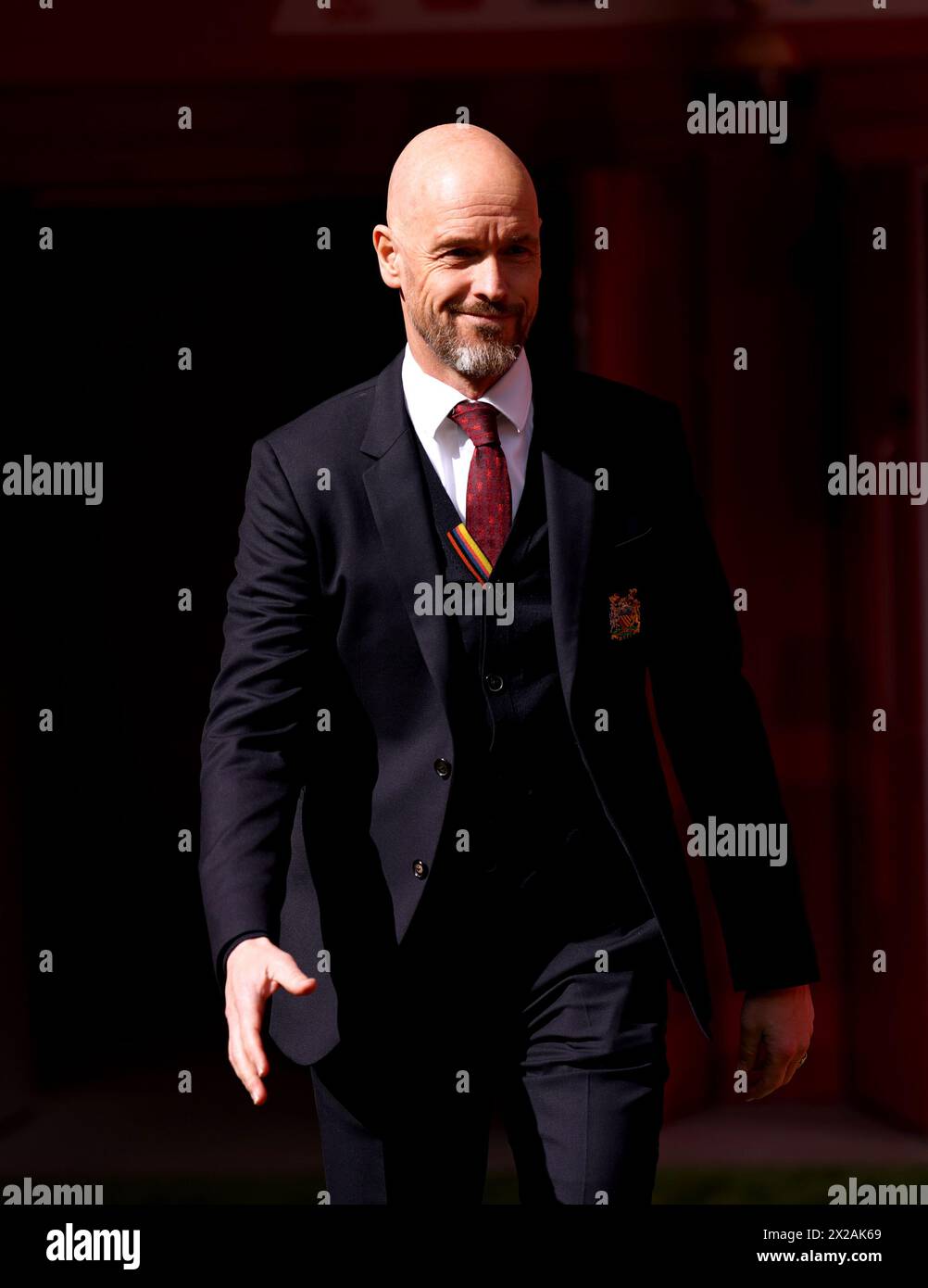 Manchester United manager Erik ten Hag ahead of the Emirates FA Cup ...