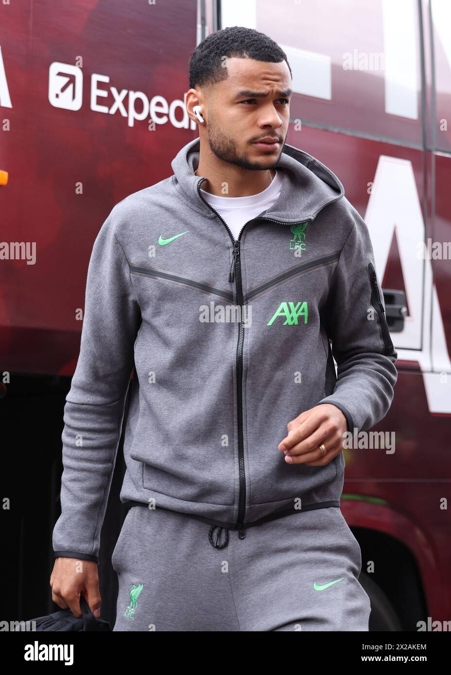 London, England, 21st April 2024. Cody Gapko of Liverpool during the ...