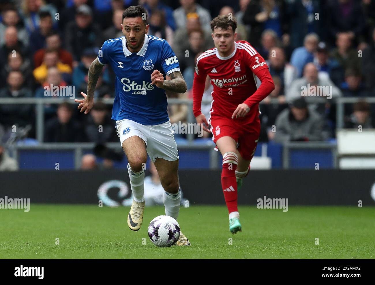Goodison Park, Liverpool, UK. 21st Apr, 2024. Premier League Football ...