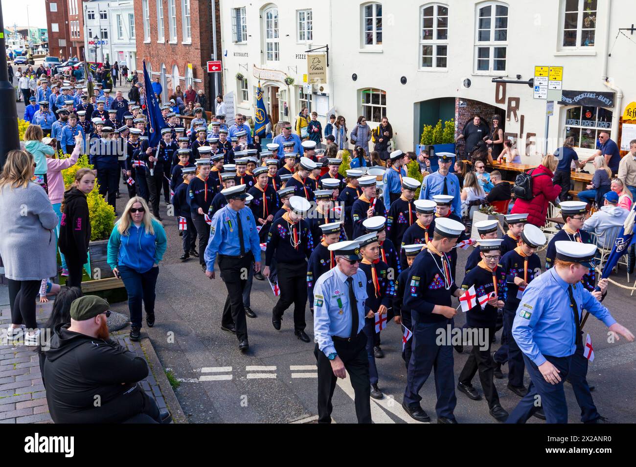 Poole, Dorset, UK. 21st April 2024. Thousands of Scouts celebrate St ...