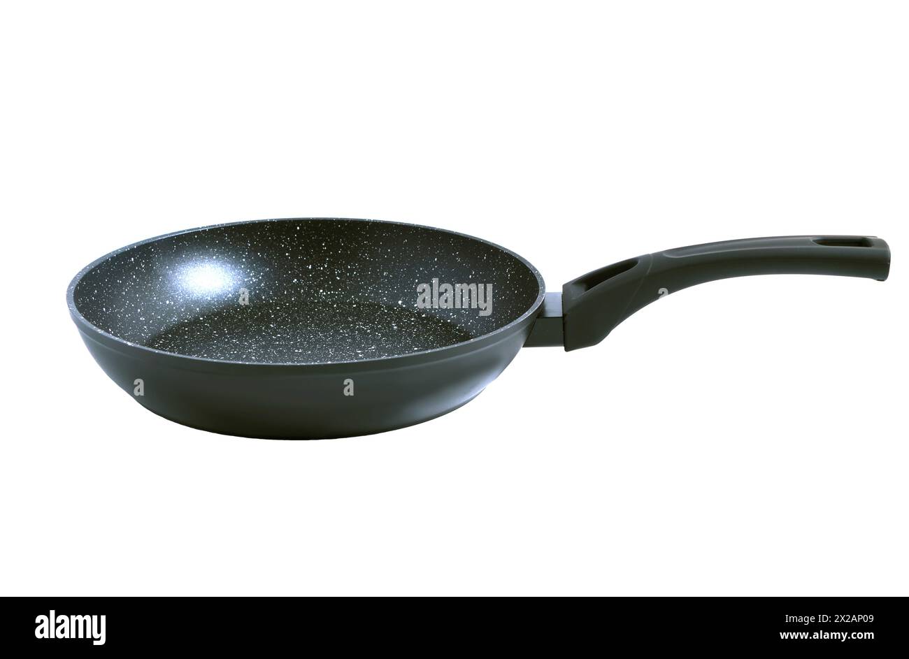 frying pan with teflon coating, isolate on white. Ceramic Stock Photo ...